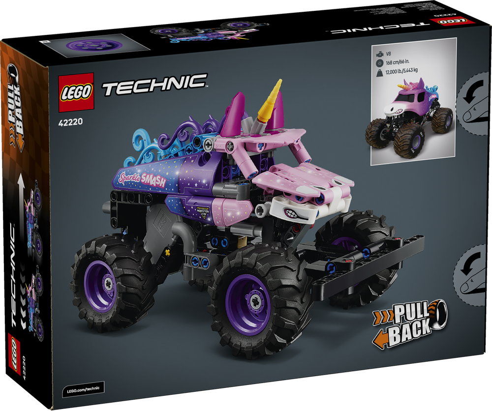 Monster Jam™ Sparkle Smash™ mit Rückziehmotor - Bunte Steinewelt