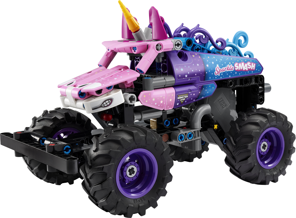 Monster Jam™ Sparkle Smash™ mit Rückziehmotor - Bunte Steinewelt